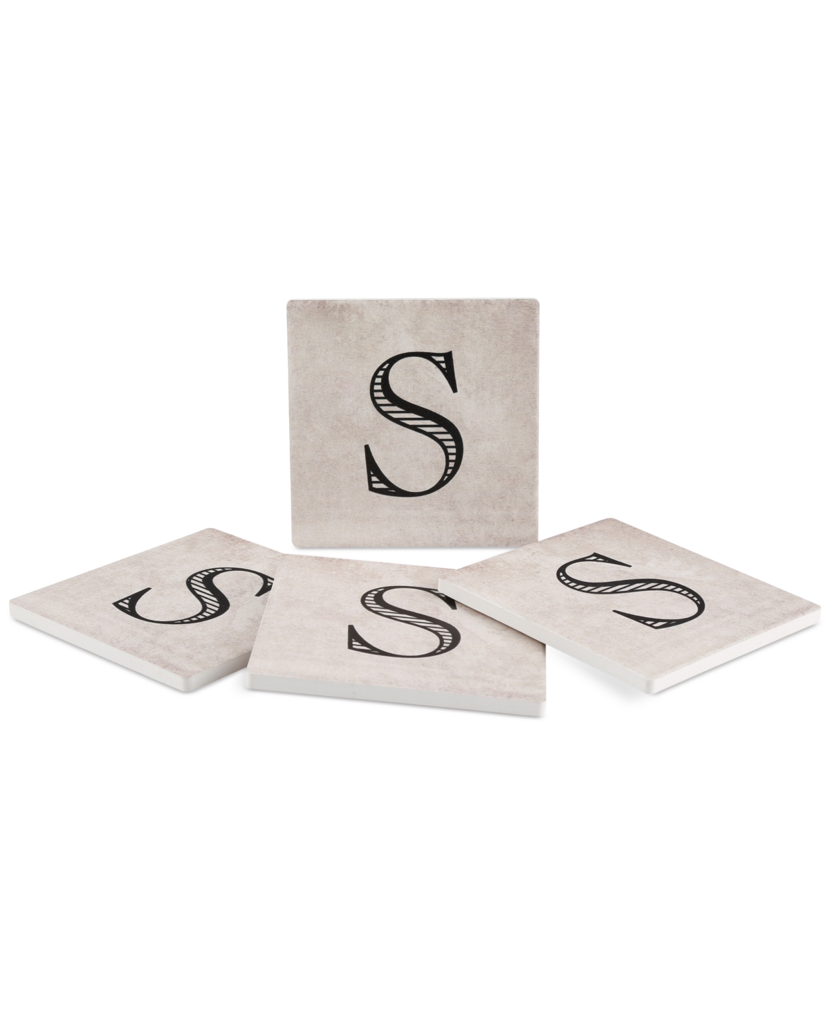 Click here for Thirstystone Vintage Monogram 4-Pc. Coaster Set -... prices