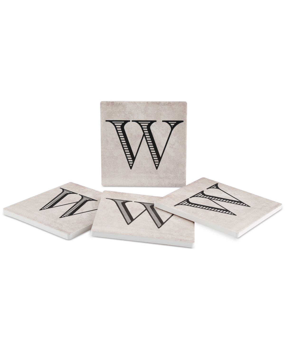 Click here for Thirstystone Vintage Monogram 4-Pc. Coaster Set -... prices