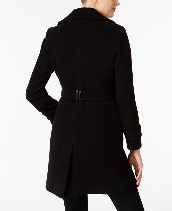 Anne Klein Wool Cashmere Blend Belted Walker Coat Macys