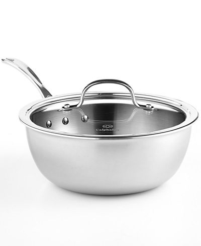 Calphalon Tri-Ply Stainless Steel 3 Qt. Covered Chef's Pan - Cookware ...