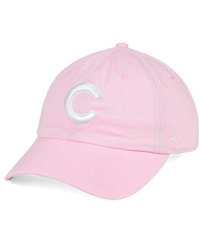 '47 Brand Chicago Cubs Pink/White CLEAN UP Cap - Macy's