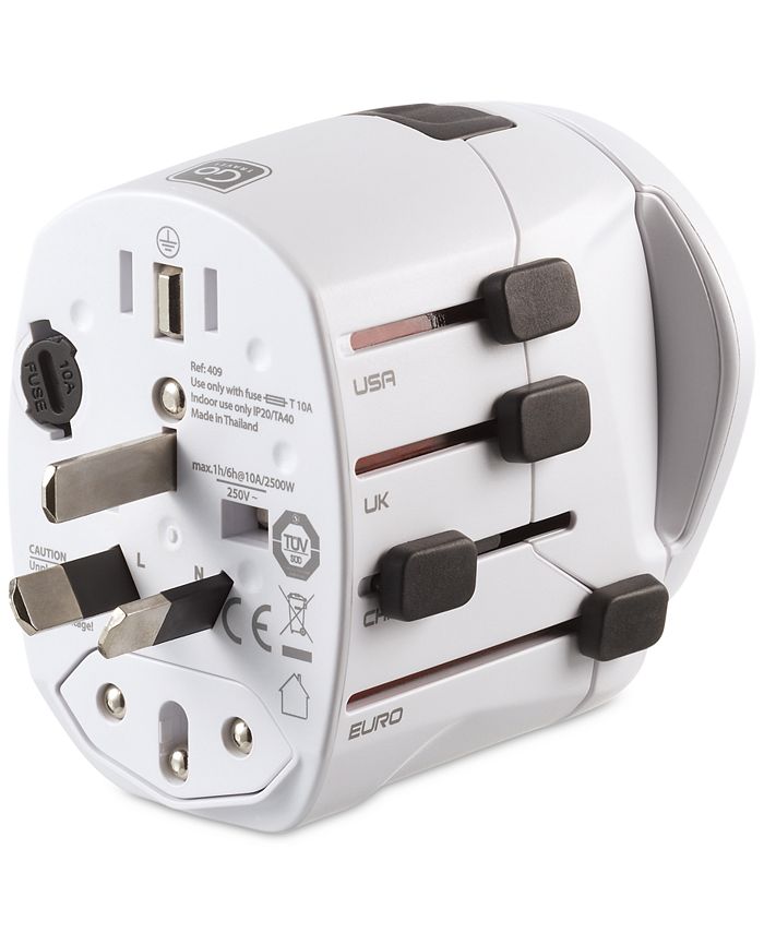 Go Travel Worldwide Earthed Adapter - Macy's