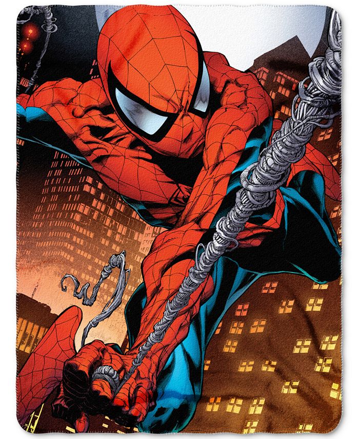 Marvel Spider-Man Web Swing Fleece Throw - Macy's