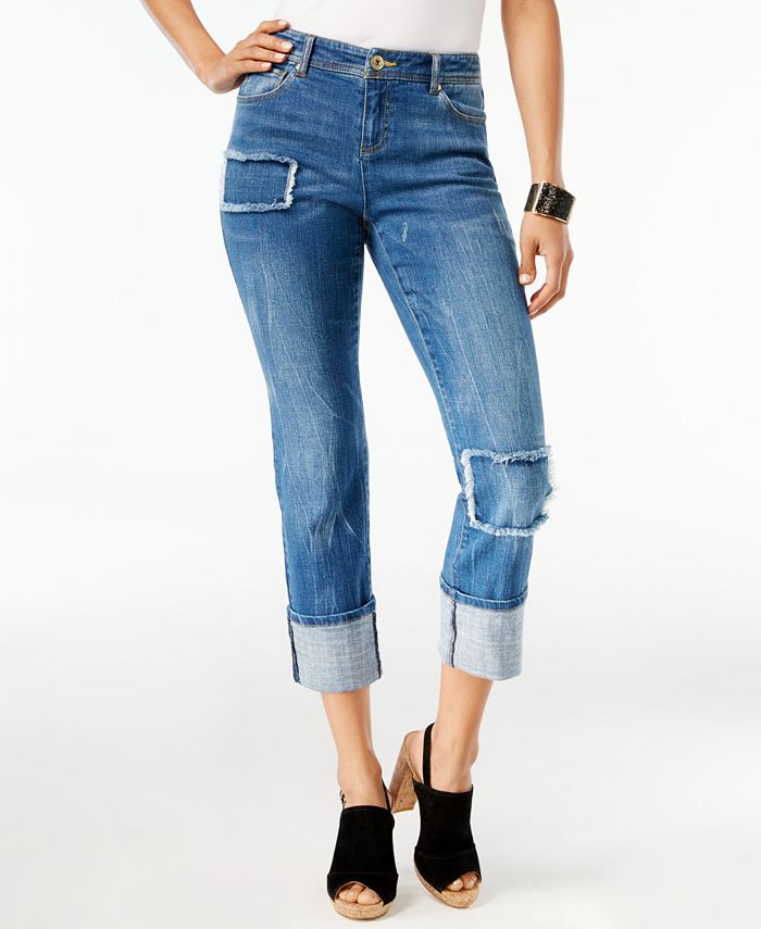 INC International Concepts I.N.C. Patchwork Boyfriend Jeans, Created ...