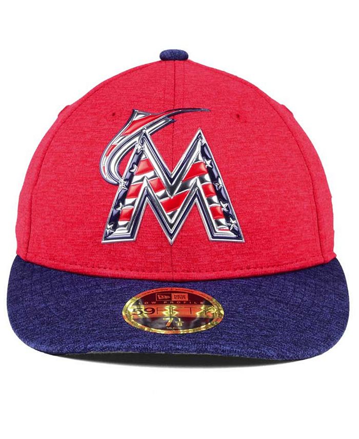 New Era Miami Marlins Low Profile Stars & Stripes 59FIFTY Cap - Macy's