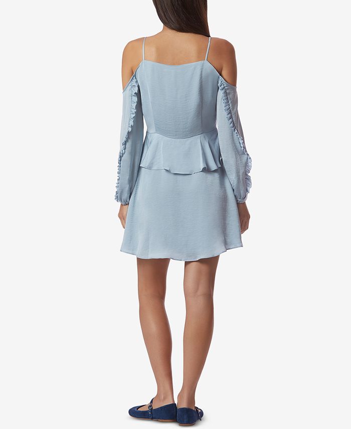 Avec Les Filles Cold-Shoulder Ruffled Mini Dress - Macy's