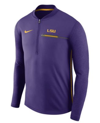 Nike Men's LSU Tigers Coaches Quarter-Zip Pullover - Macy's