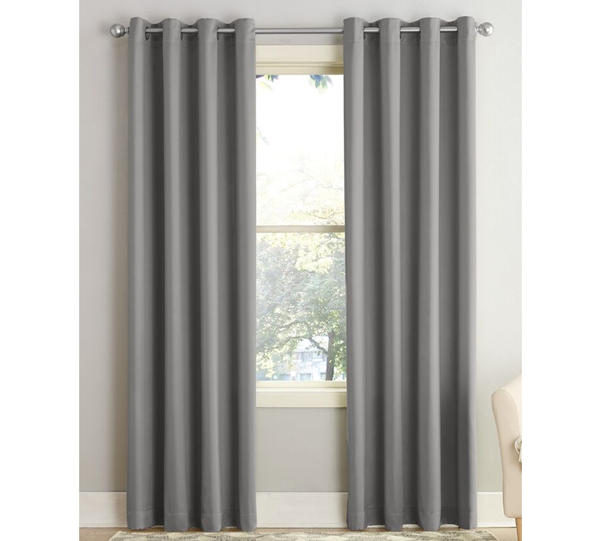 Click here for Grant Room Darkening Grommet Curtain Panel - Grey prices