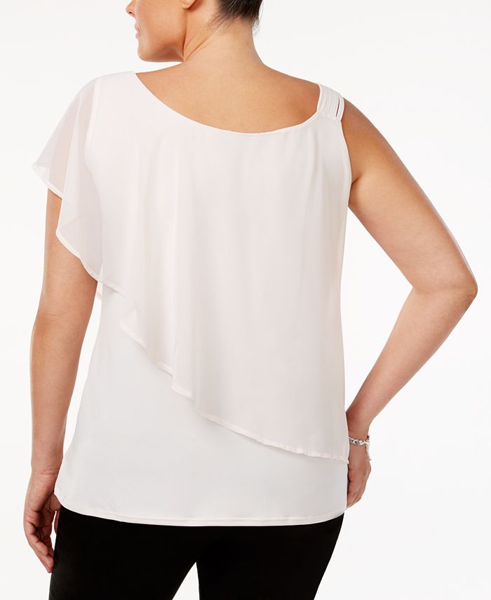 Belldini Plus Size One-Shoulder Top - Macy's