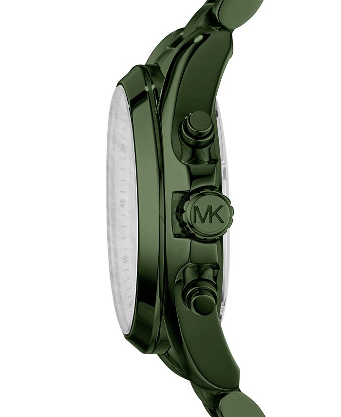 Michael Kors Women's Bradshaw Olive Stainless Steel Bracelet Watch 43mm ...