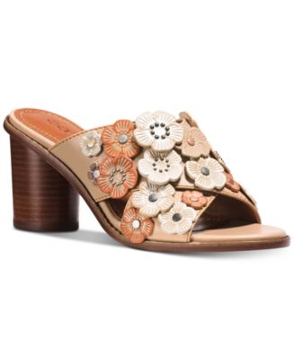 COACH Tea Rose Slides - Macy's