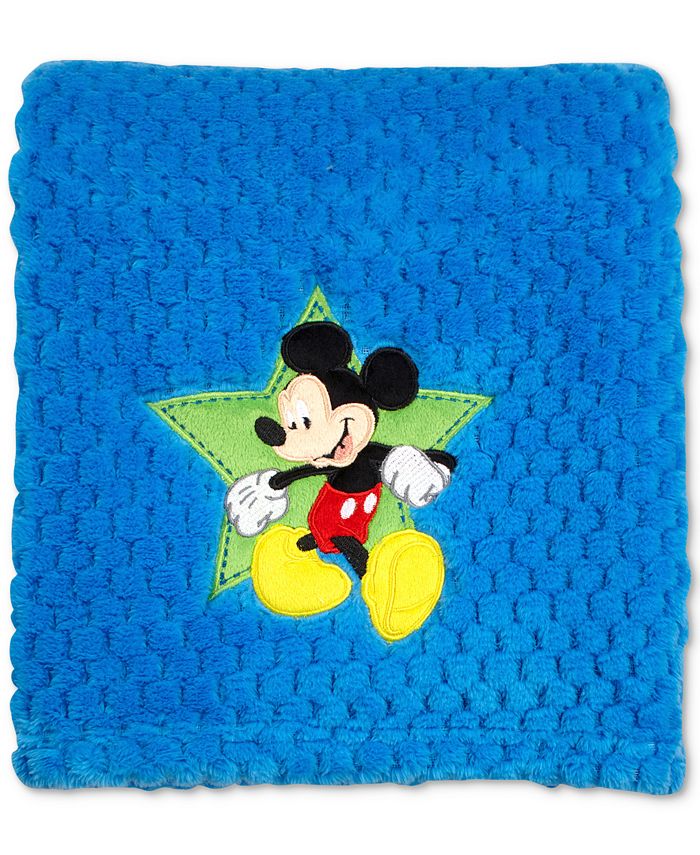Disney Mickey Mouse Embroidered Appliqué Textured Popcorn Fleece ...