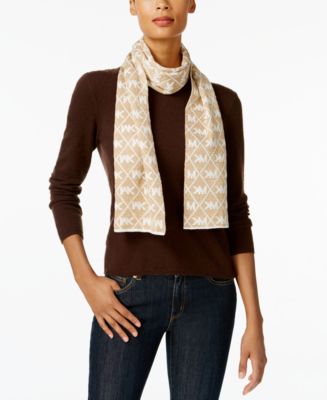 MICHAEL Michael Kors Diamond Metallic Signature Scarf - Macy's