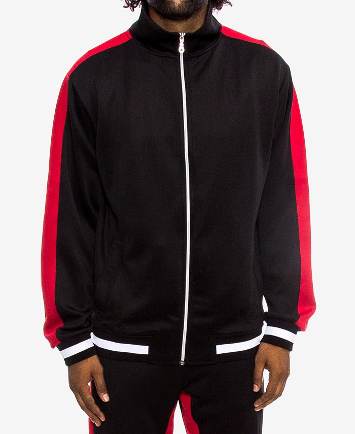 Hudson NYC Men's Colorblocked Fleece Track Jacket - Macy's