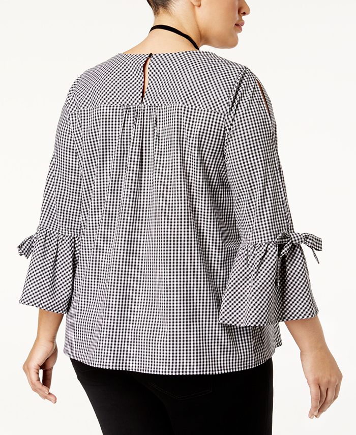 Monteau Trendy Plus Size Cotton Cold-Shoulder Top - Macy's