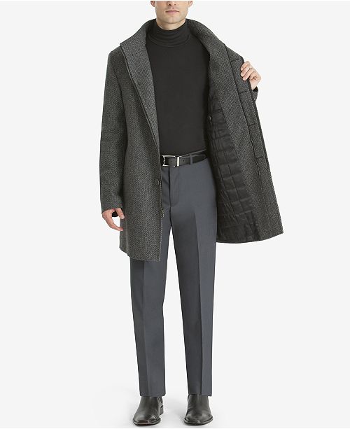 Calvin Klein Men's Milton Slim-Fit Overcoat & Reviews - Coats & Jackets ...