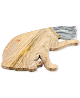 Thirstystone Cat Wood & Marble Serving Board - Macy's