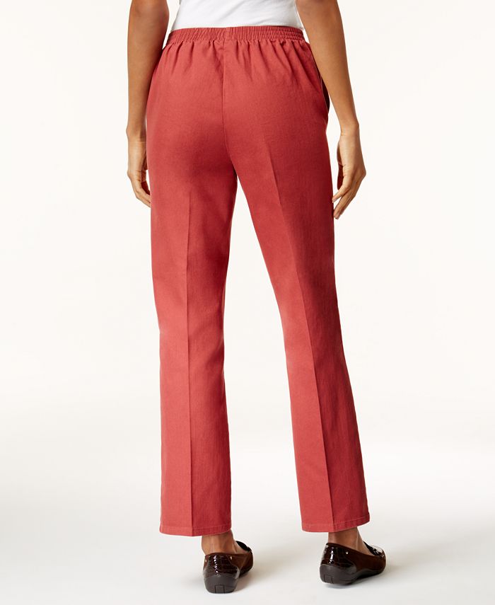 Alfred Dunner Petite Pull-On Straight-Leg Pants - Macy's