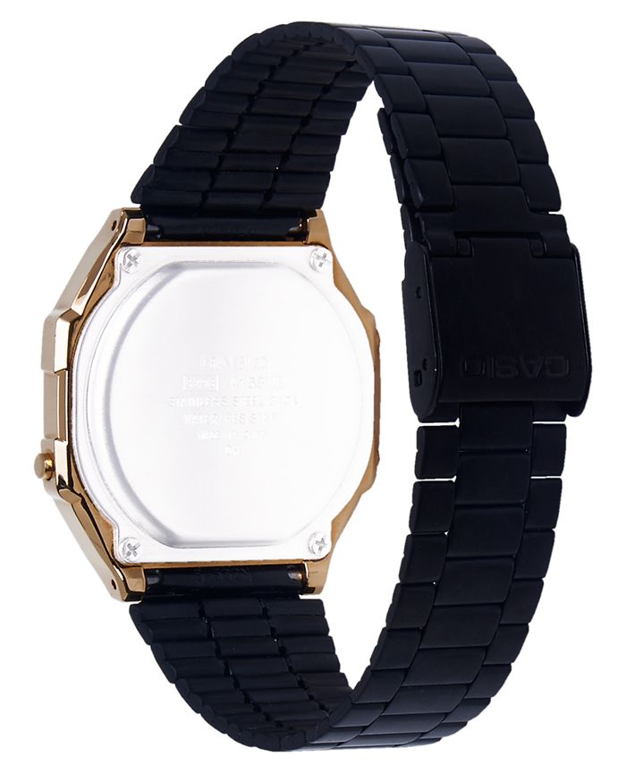 Casio Men's Digital Black Stainless Steel Bracelet Watch 36mm - Macy's