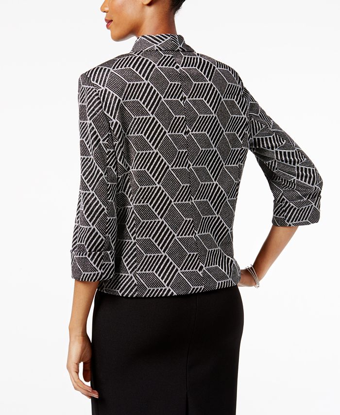 Kasper Printed Flyaway Jacket - Macy's