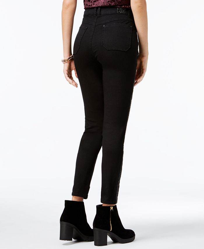 REWIND Juniors' Embellished-Side Skinny Ankle Jeans - Macy's