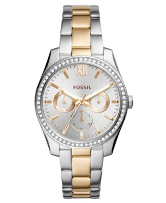 Fossil Women's Scarlette Two-Tone Stainless Steel Bracelet Watch 38mm ...