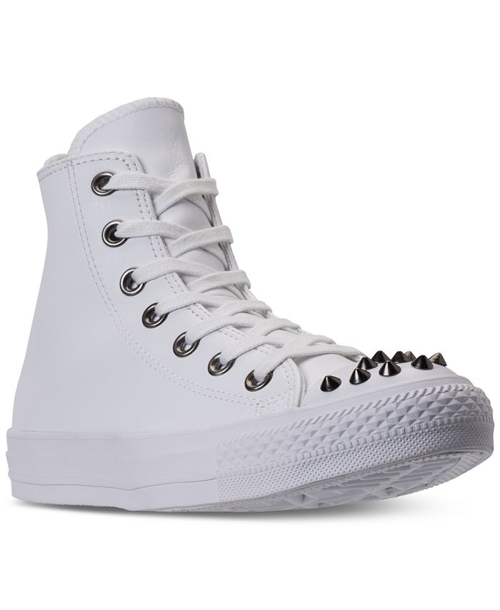 Converse Women's Chuck Taylor High Top Stud Casual Sneakers from Finish ...
