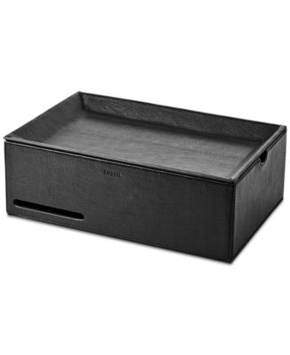 Fossil Men's Large Leather Watch Box - Macy's