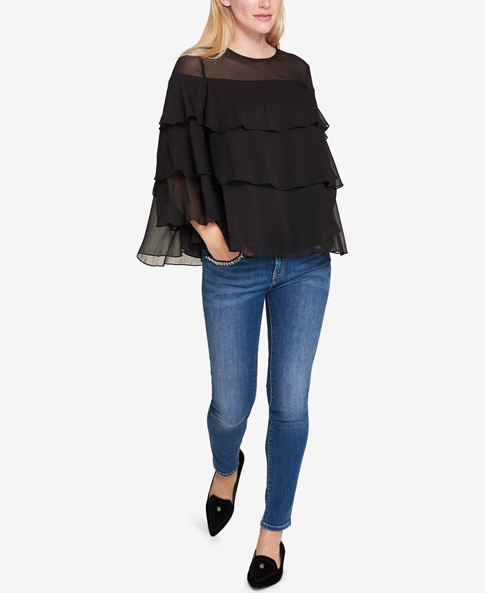 Tommy Hilfiger Tiered Ruffled Top, Created for Macy's - Macy's