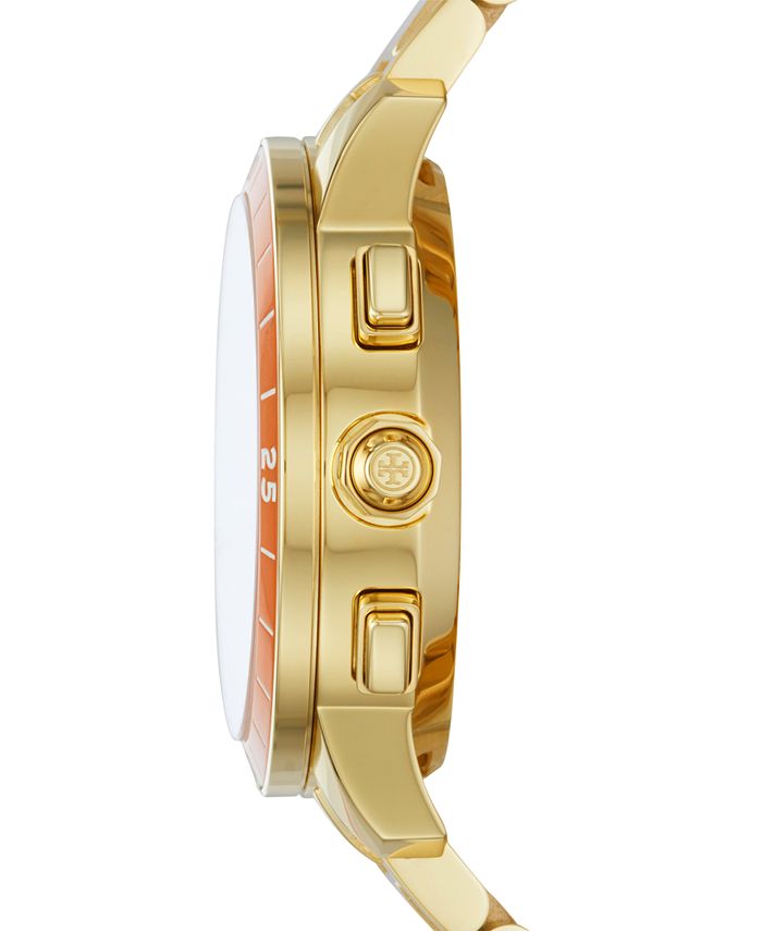 Tory Burch Women's ToryTrack Collins Gold-Tone Stainless Steel Bracelet ...