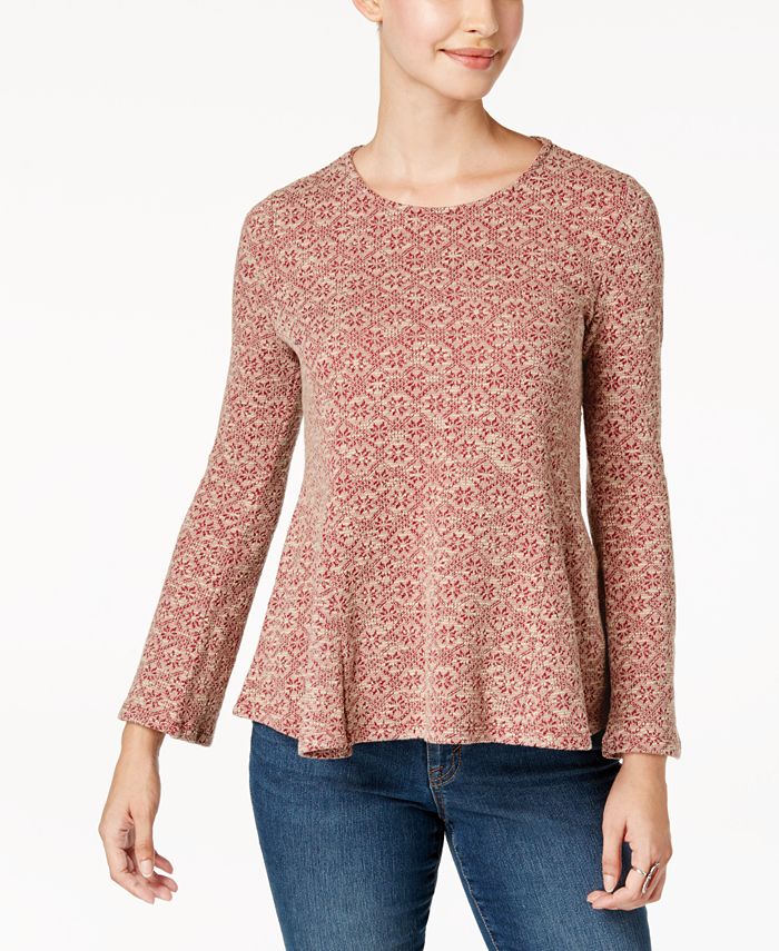 Style & Co Petite Printed Knit Swing Top, Created for Macy's - Macy's