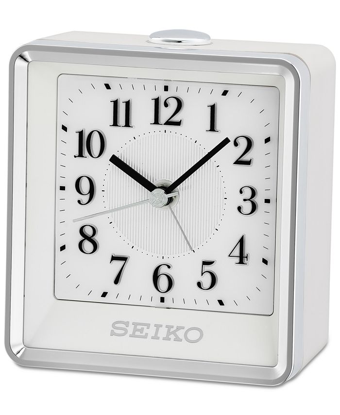 Seiko Silver-Tone Alarm Clock - Macy's