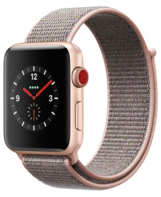 Apple Watch Series 3 (GPS + Cellular), 42mm Gold Aluminum Case with ...