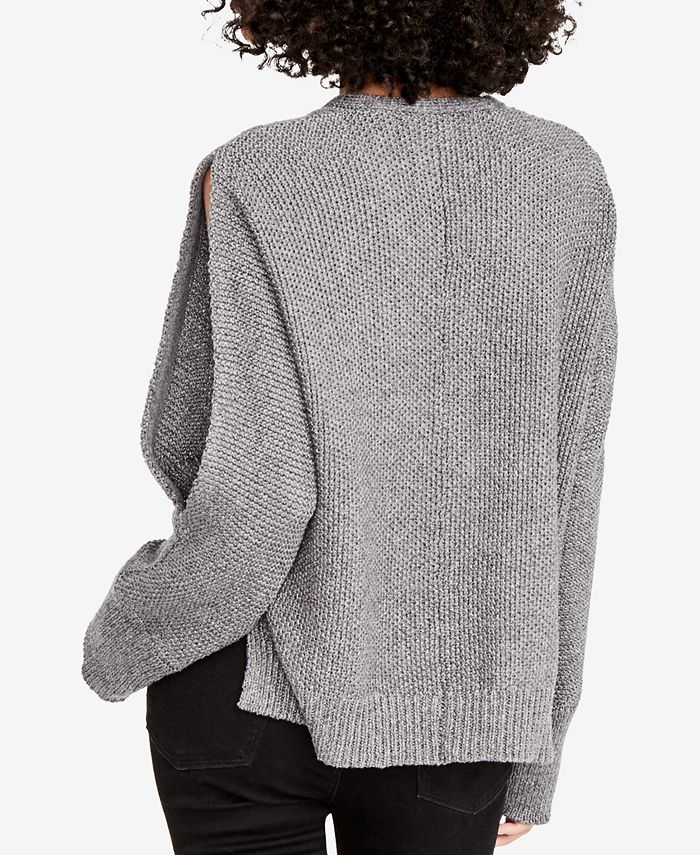 RACHEL Rachel Roy Split-Sleeve Cable-Knit Sweater - Macy's