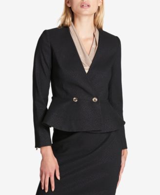 DKNY Two-Button Peplum Jacket - Macy's