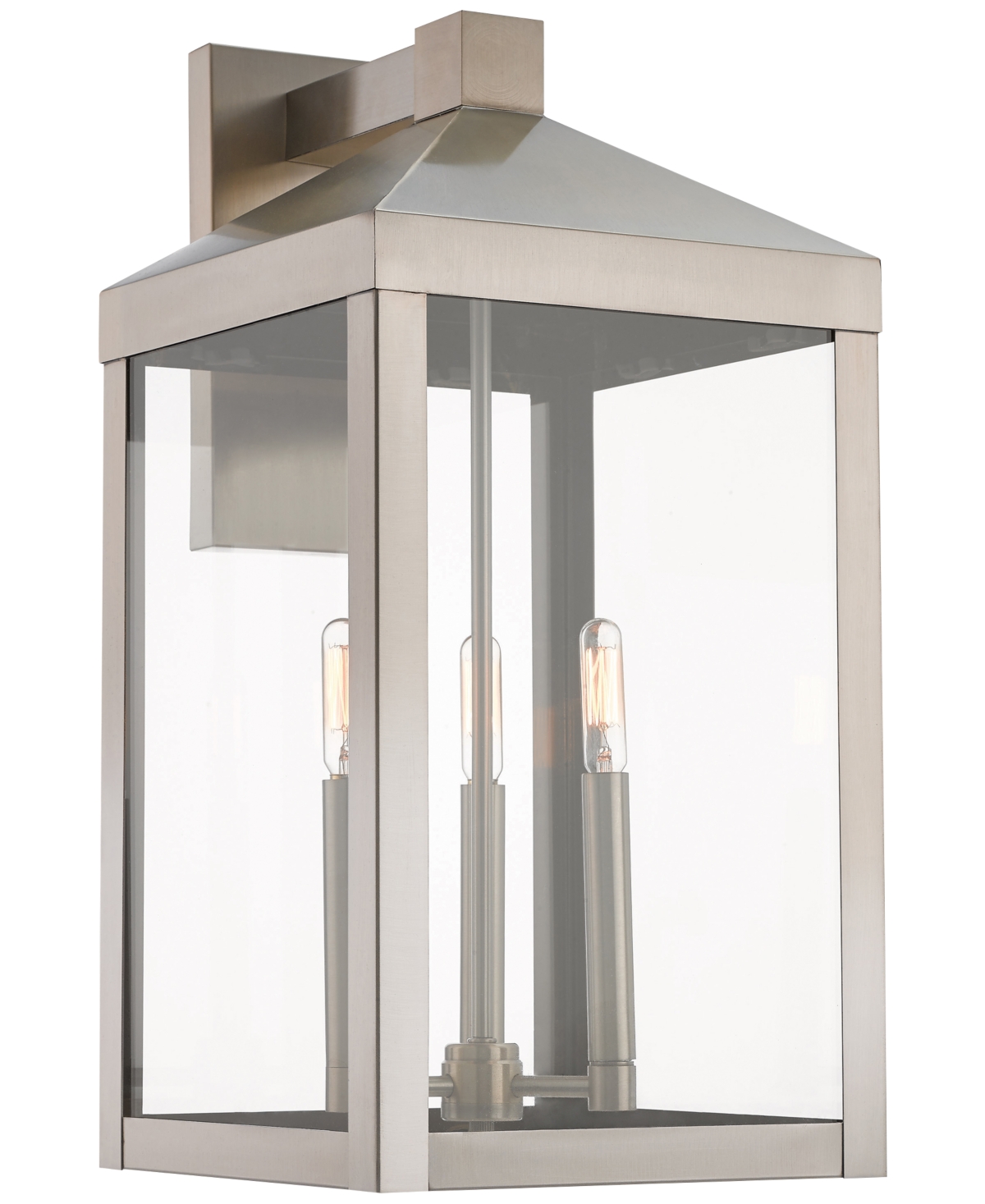 Click here for Livex Nyack 3-Light Outdoor Wall Lantern - Brushed... prices