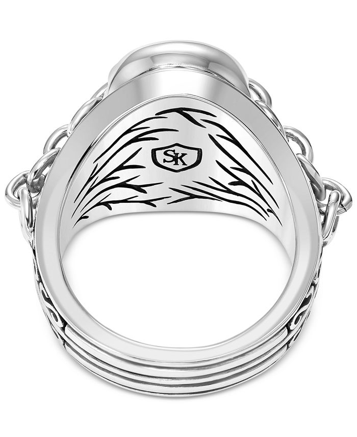 Scott Kay Men's Skull & Chain Ring in Sterling Silver - Macy's