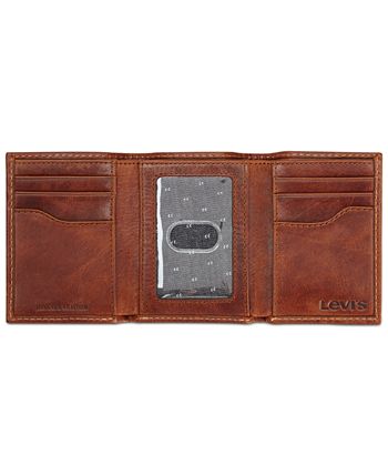 Levi's Men's RFID Trifold Leather Wallet - Macy's