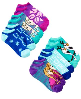 Angry Birds Disney's® Frozen 6-Pack No-Show Ankle Socks, Little Girls ...