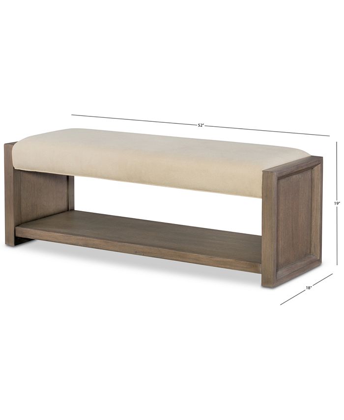 Furniture Rachael Ray Highline Upholstered Bench - Macy's