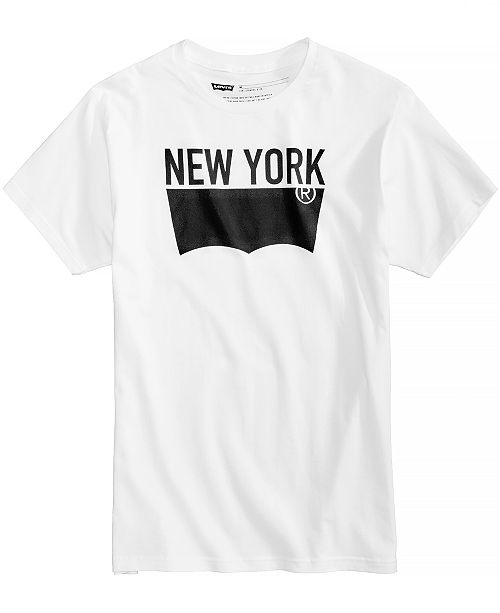 Levi's Men's NYC Batwing Logo-Print T-Shirt & Reviews - T-Shirts - Men ...