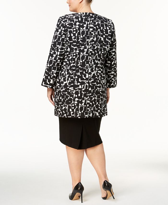Kasper Plus Size Printed Topper Jacket - Macy's
