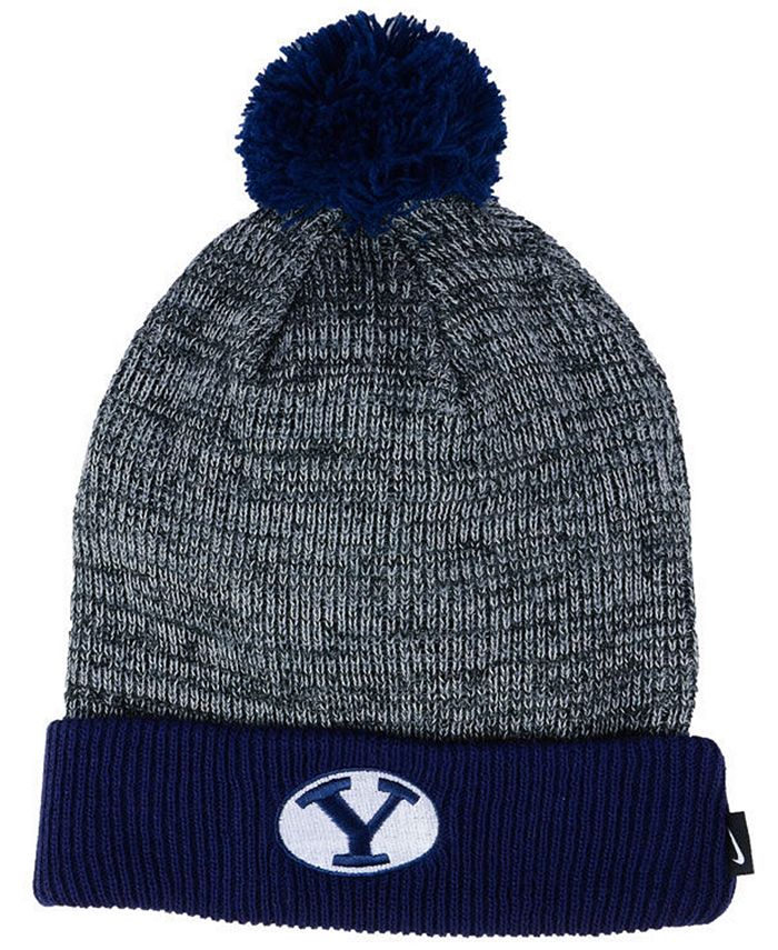 Nike BYU Cougars Heather Pom Knit Hat - Macy's