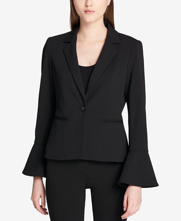 Calvin Klein Bell-Sleeve Jacket - Macy's