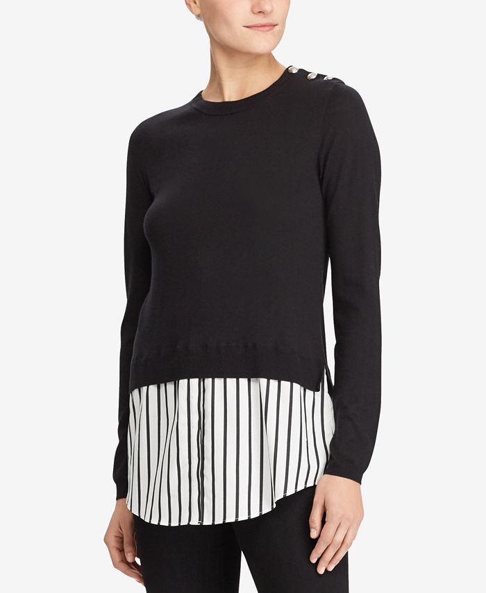 Lauren Ralph Lauren Layered-Look Sweater - Macy's