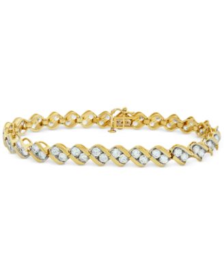 Macy s Diamond Swirl Tennis Bracelet 6 ct. t.w. in 14k Gold Macy s