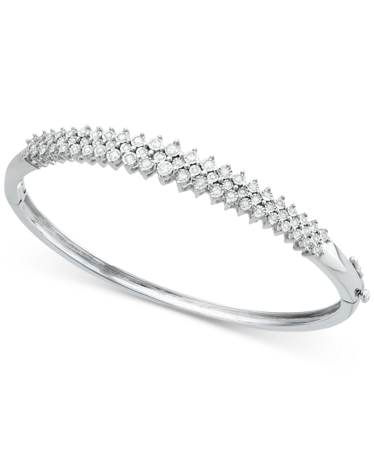 Click here for Diamond Pyramid Bangle Bracelet (1/2 ct. t.w.) in... prices