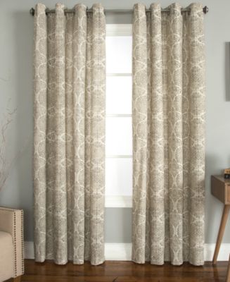 Miller Curtains Savara Cotton 50" x 84" Watercolor Medallion-Print ...