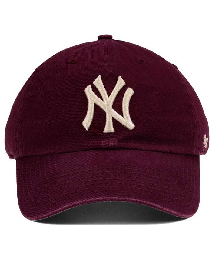 '47 Brand New York Yankees Dark Maroon CLEAN UP Cap - Macy's