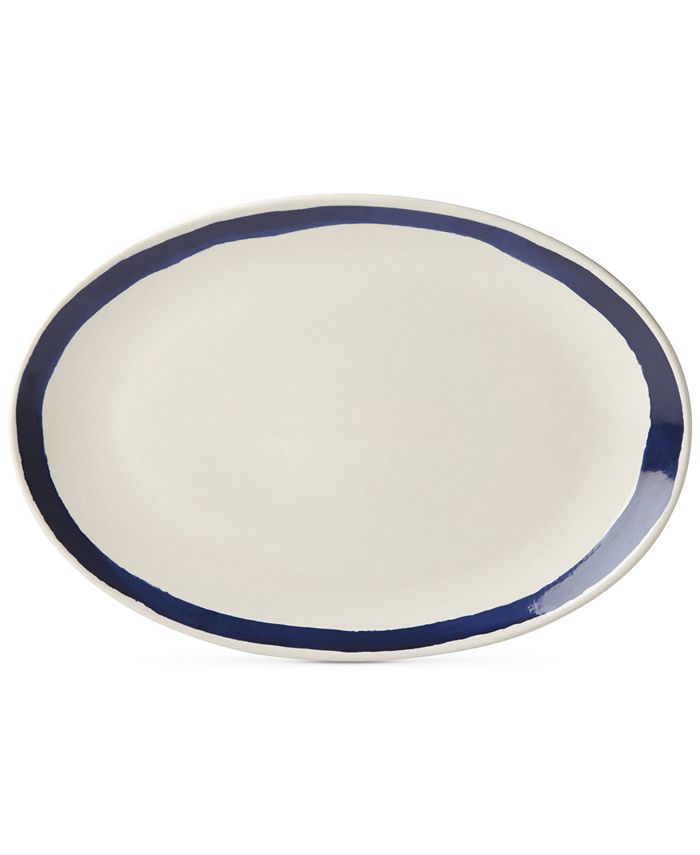 Lenox Market Place Indigo Oval Platter - Macy's